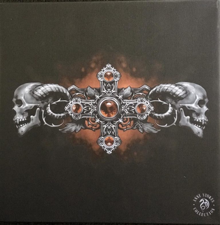 ANNE STOKES 3 PIECE CANVAS WALL ART SET THE CANDELABRA GOTHIC Skull ...